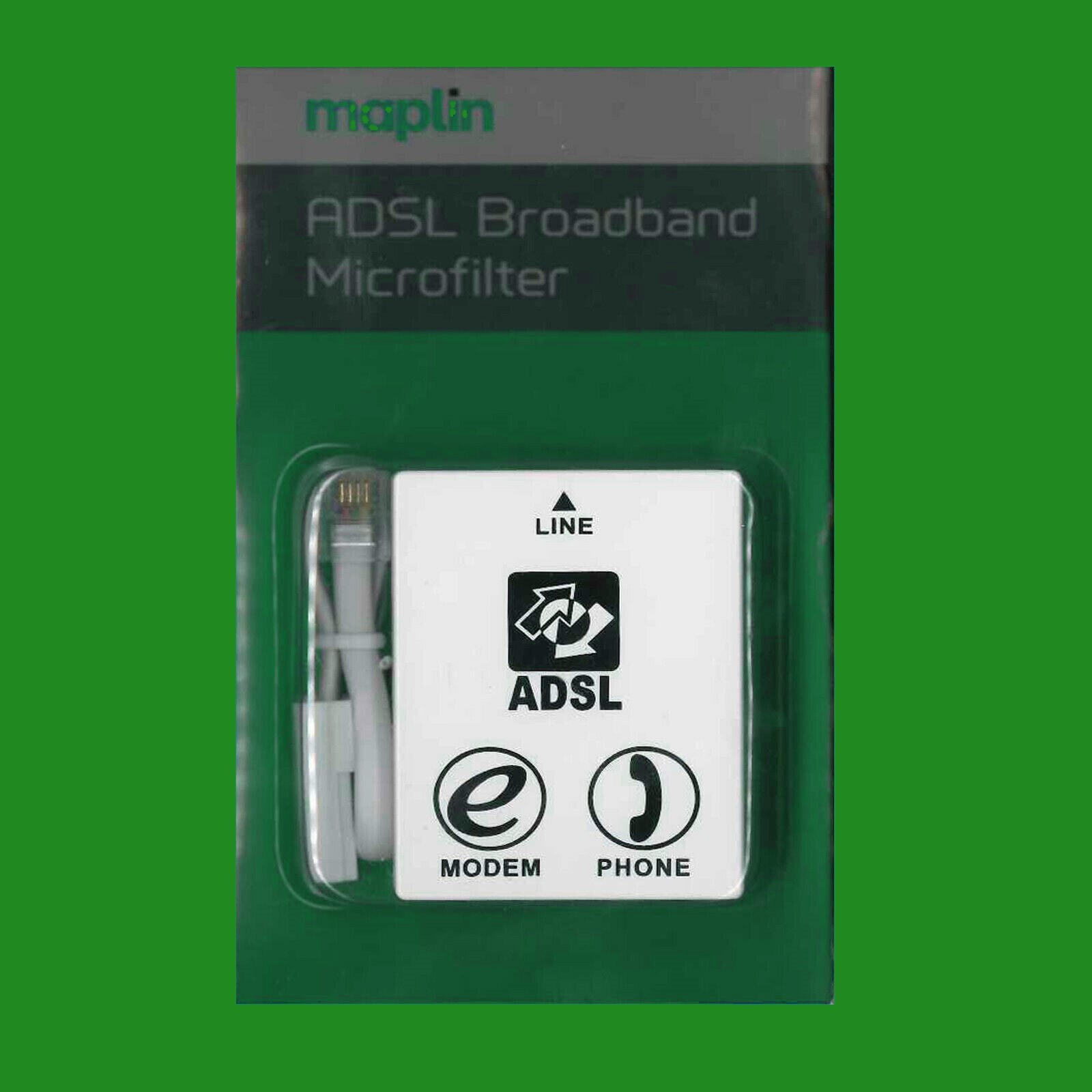 BT ADSL Broadband Micro Filter Phone Modem Line Telephone RJ11 Fly Lead ...