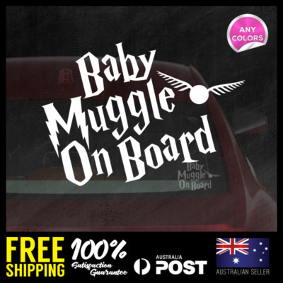 Baby Muggle On Board 170x115mm Harry Potter Dadlife Mumlife Stickers ...