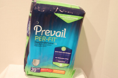 Prevail Adult Men's Diapers size MEDIUM PER-FIT 20 Count Sealed | eBay