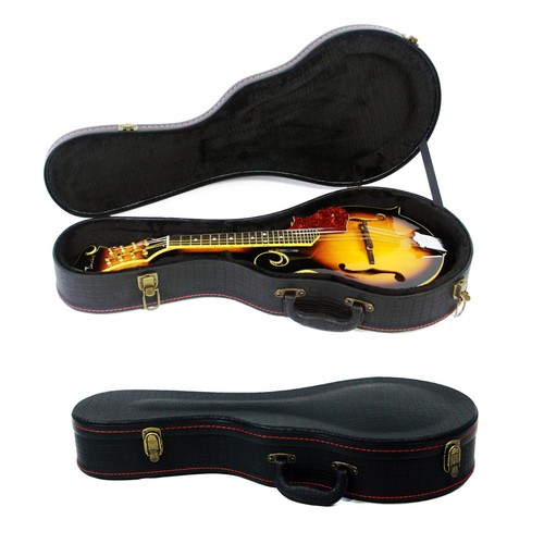Mandolin Hard Case, F-Style Mandolin Case, Crocodile Pattern Leather ...