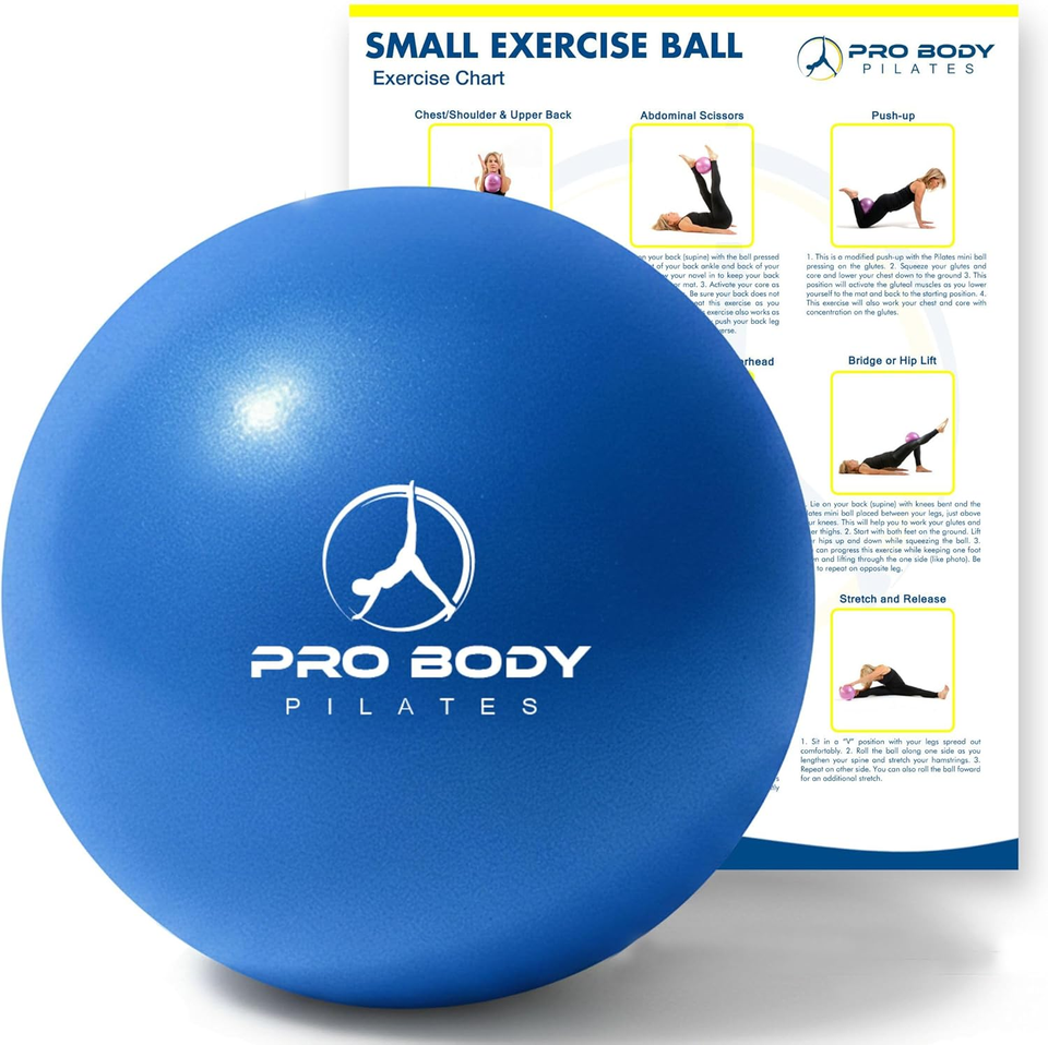 Small Exercise Ball - 9 Inch Workout Ball for Stability, Barre, Yoga ...