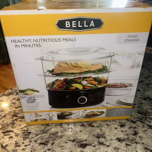 BELLA Electric Food Steamer Cooker Healthy Vegetable Steaming Pot ...