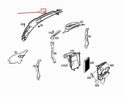 MERCEDES-BENZ GLE W166 Windshield Wiper Mechanism Trim A1668300128 NEW ...