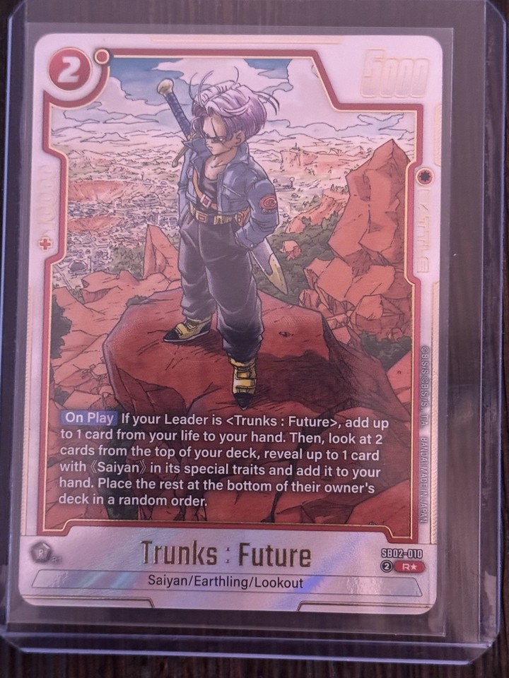 Trunks : Future SB02-010 Alternate Art Manga Booster 02 Dragon Ball ...