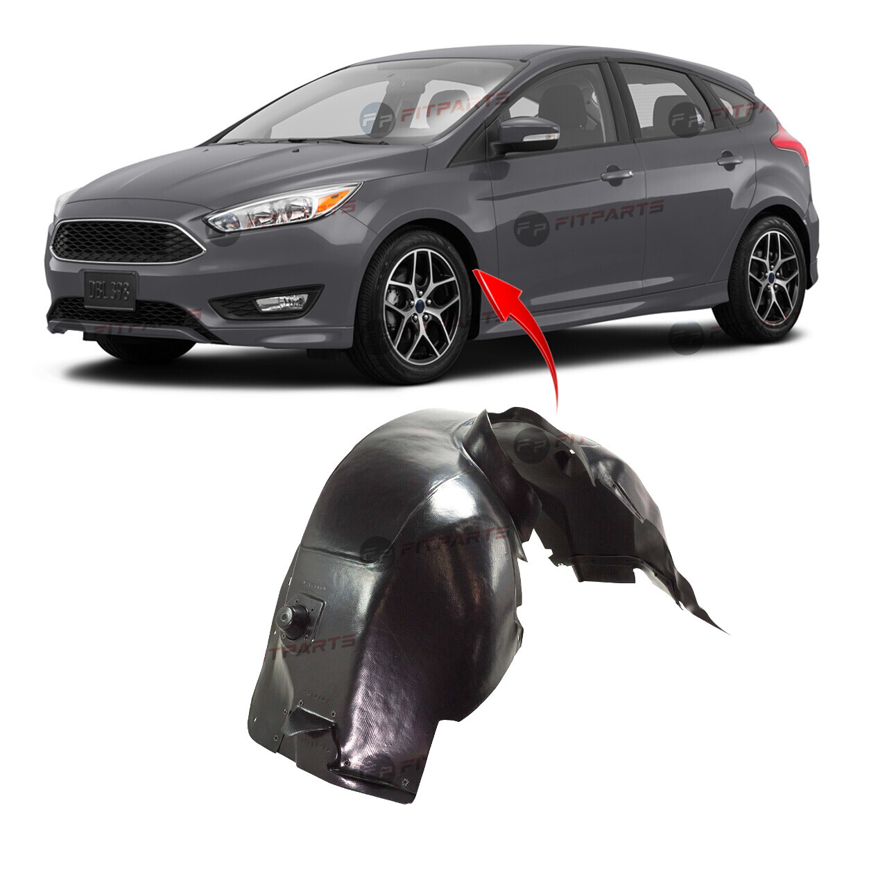 Fender Liner Driver Side Ford Focus 2012-2016 FO1248160 AM5Z16103A | eBay