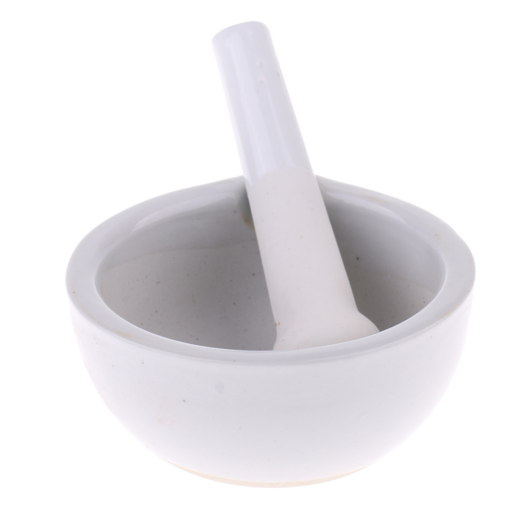 90MM LABORATORY KITS MORTAR & PESTLE MEDICINE MIXING GRINGDING DIY TOOL ...