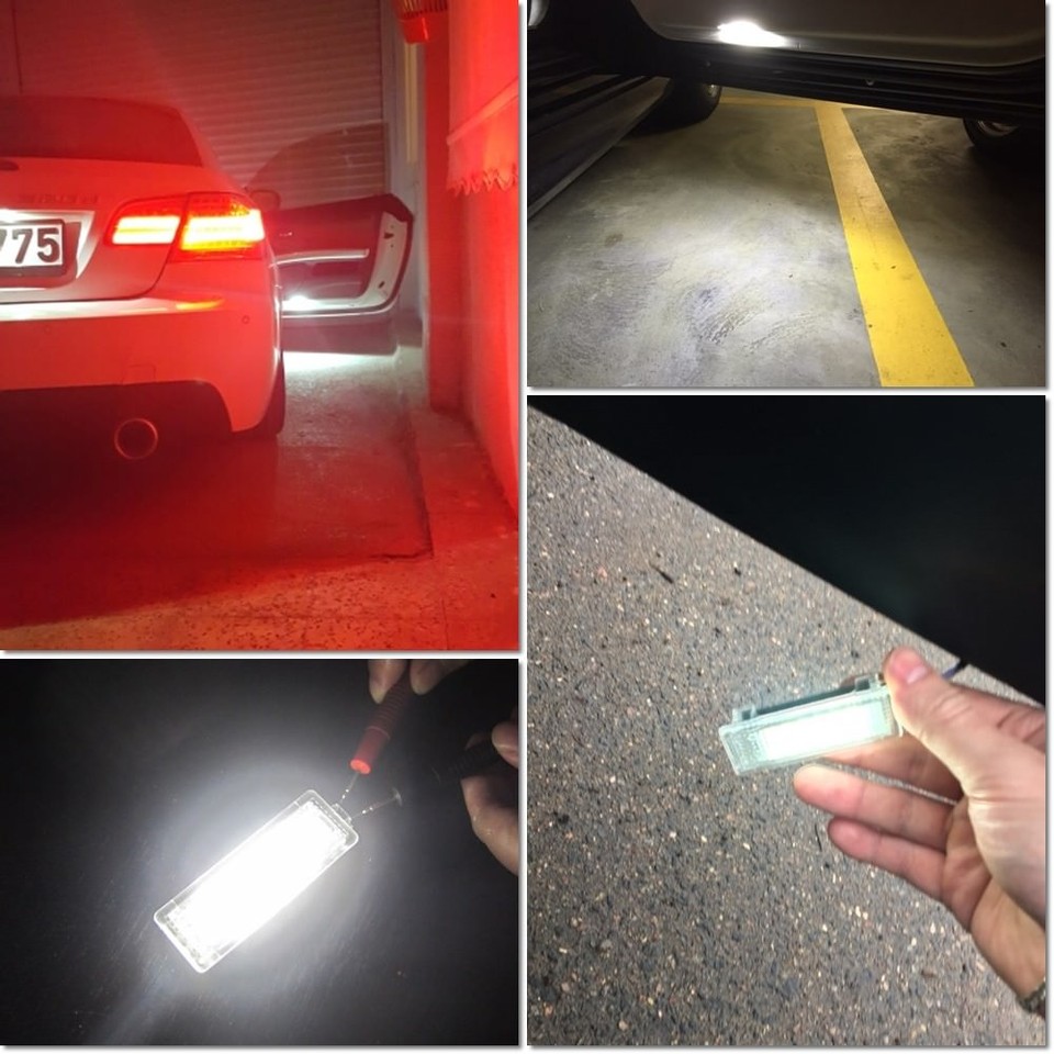 2x LED Courtesy Footwell Door Luggage Trunk Boot Light For BMW Mini ...