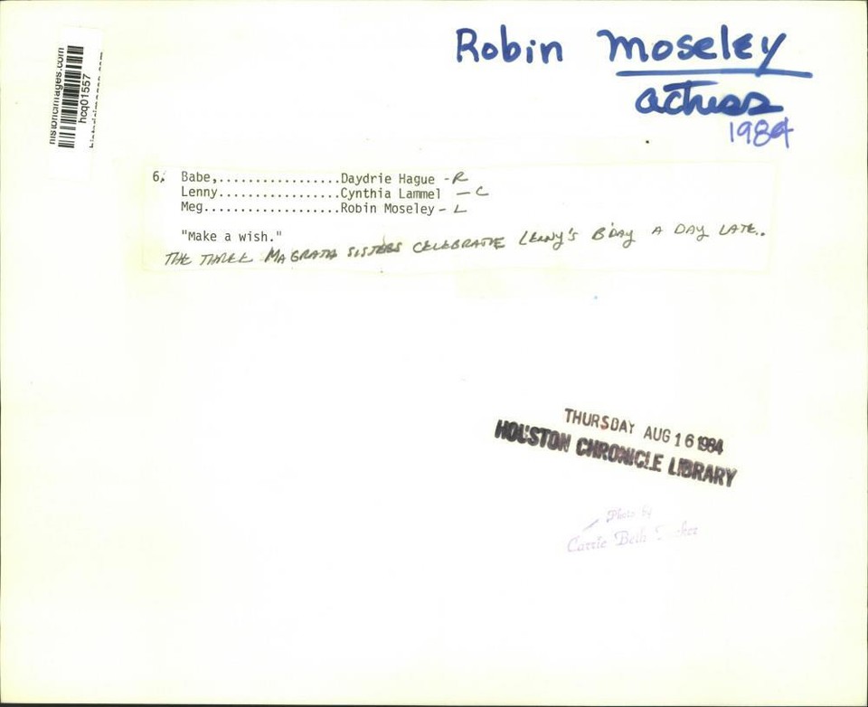 1984 Press Photo Actresses in Scene from "Make a Wish" including Robin ...