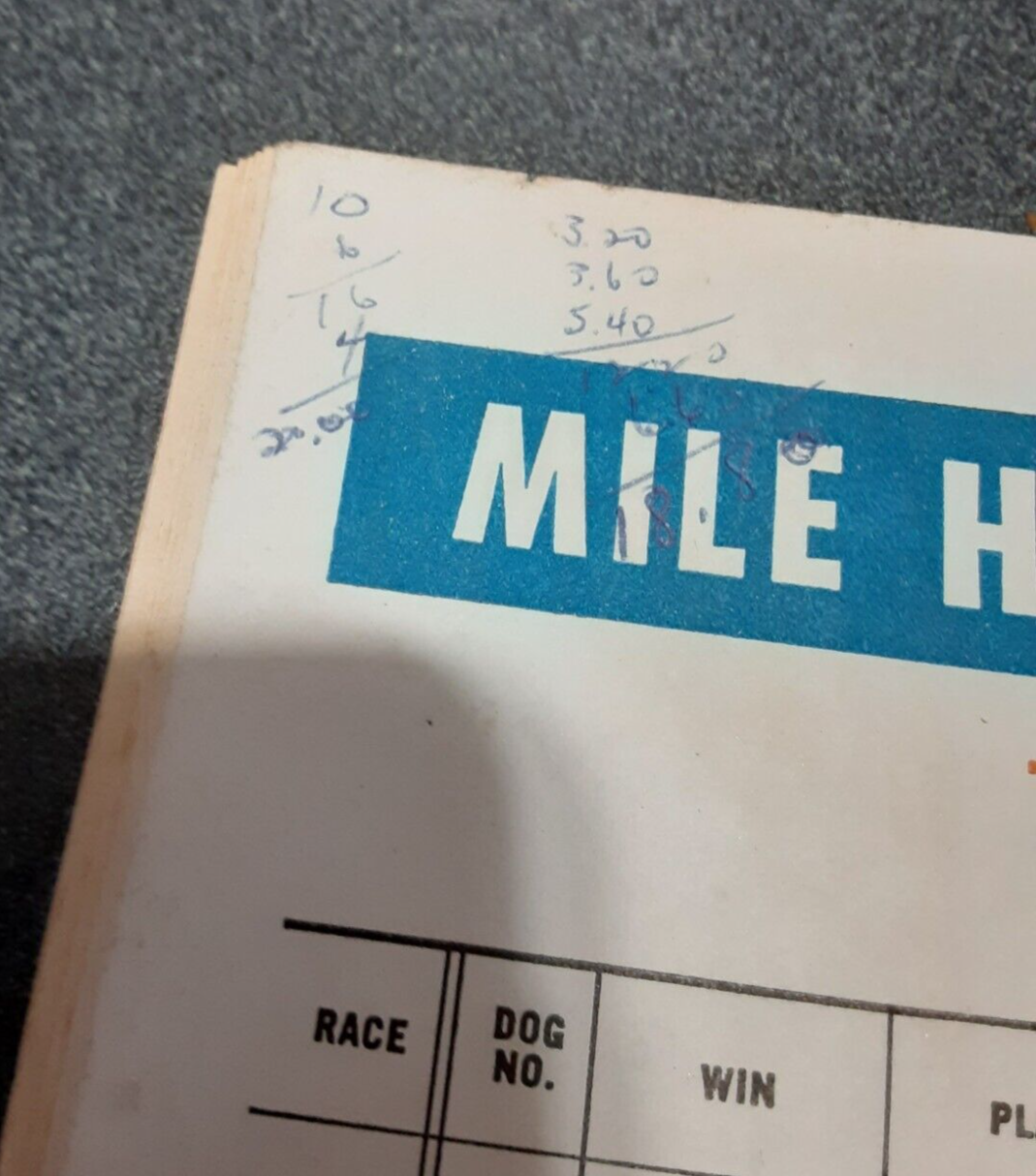 VINTAGE MILE HIGH KENNEL CLUB DENVER- GREYHOUND RACING PROGRAM - JULY 3 ...