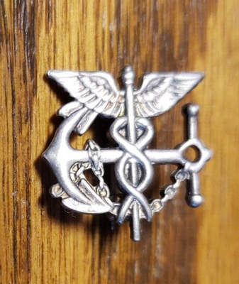 Navy Caduceus Silver