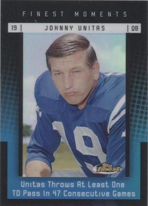 2006 Topps Finest - Finest Moments Johnny Unitas Johnny Unitas #JU6 ...