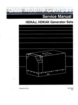 Generator Parts & Accessories - Onan Service Manual