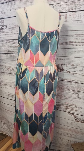 Emory Rose Geometric Maxi Dress Sz L | eBay