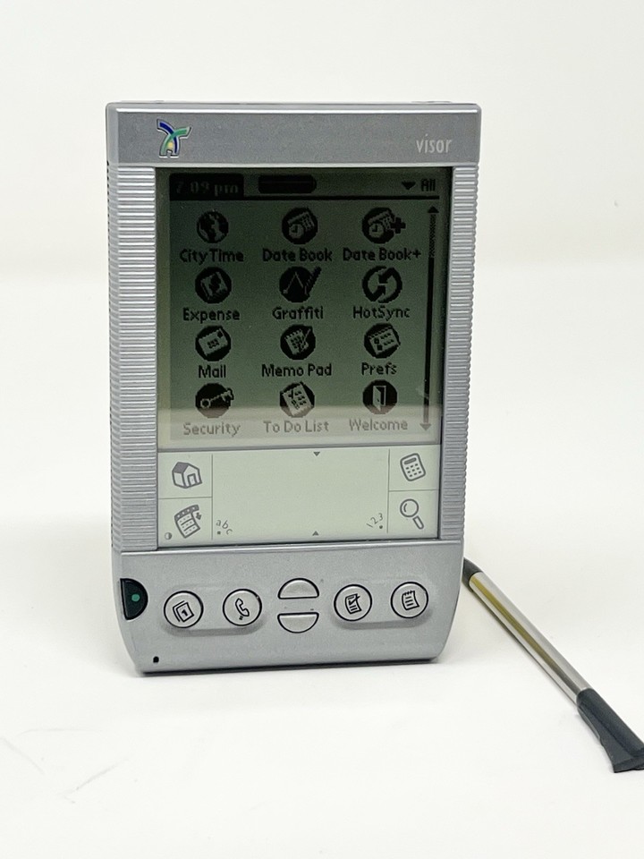 Handspring Visor Silver Portable Digital Display 8MB Handheld Computer ...