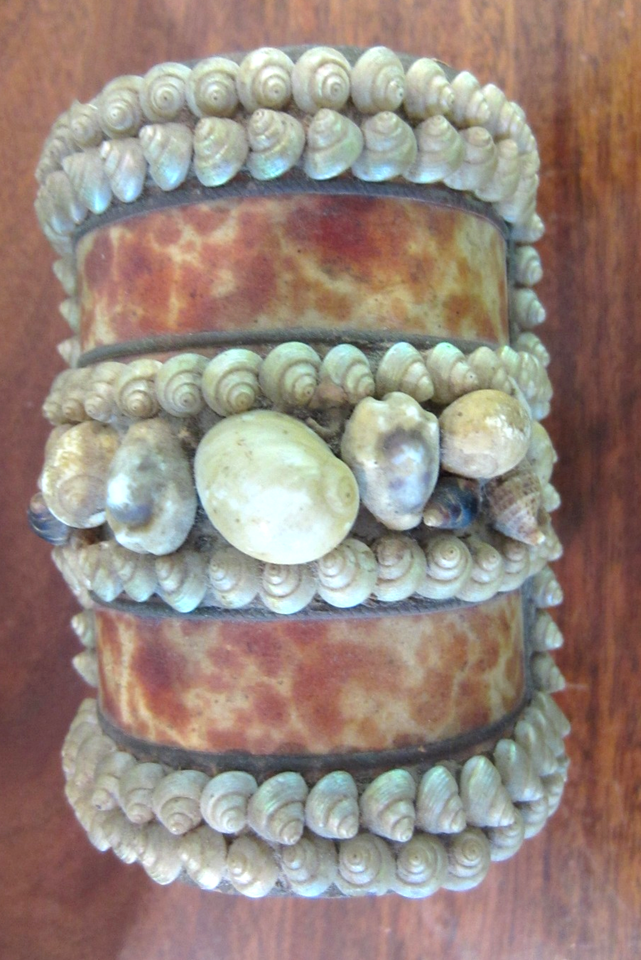 antique shell box with tortoise shell paper - a long ago beach souvenir ...