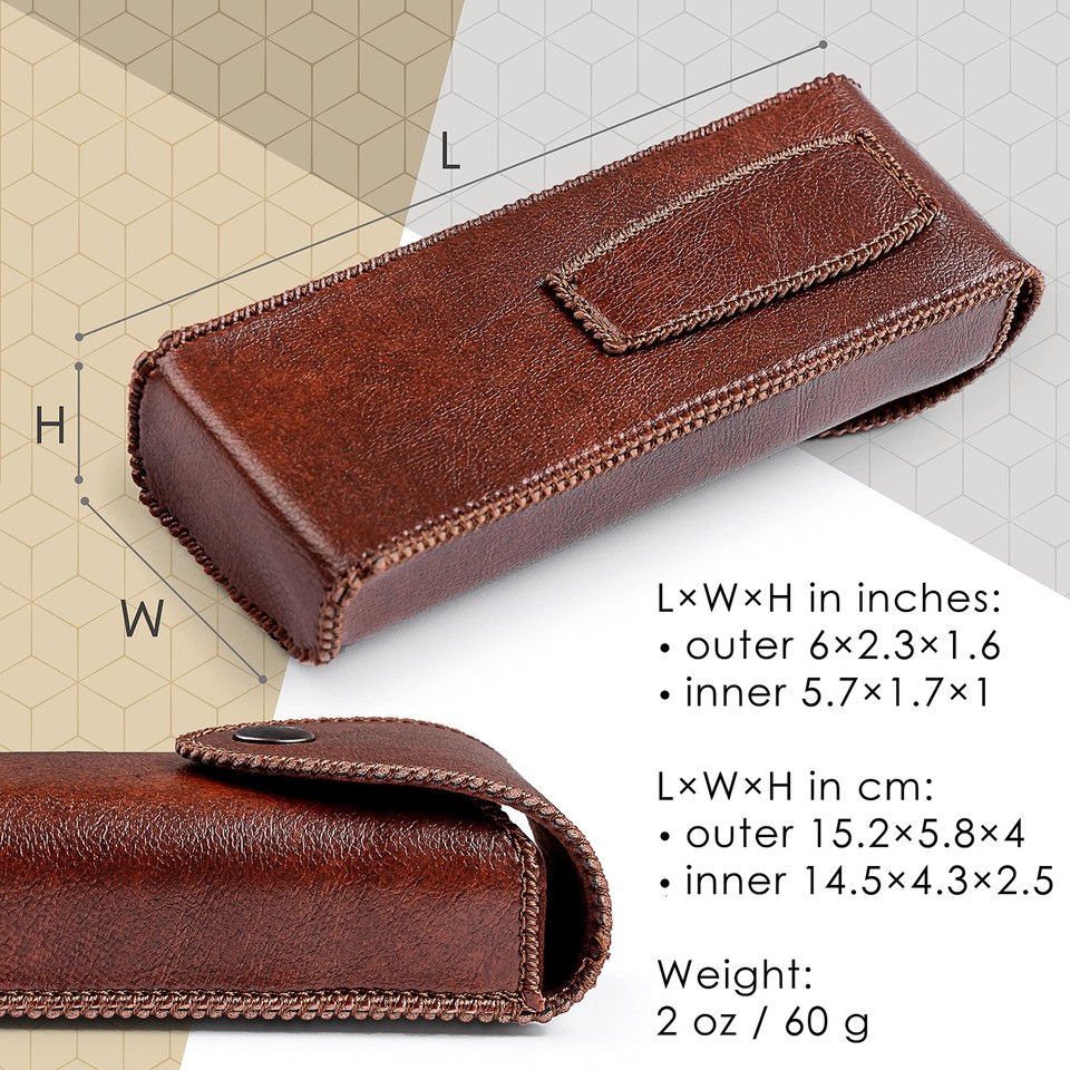 Hard Eyeglass Case With Belt Loop, PU Leather Glasses Case, Eyeglasses ...