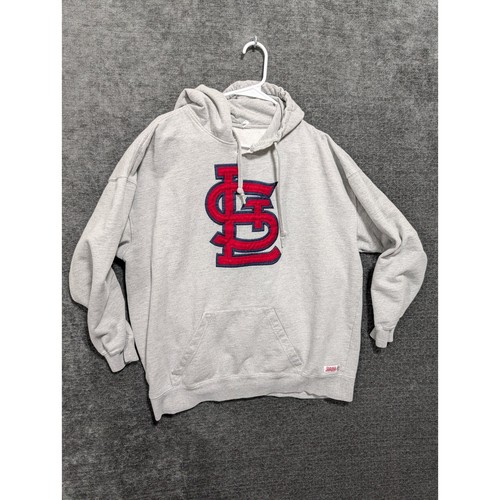 Stitches Athletic St Louis Cardinals Hoodie Gray Pullover Spell Out ...