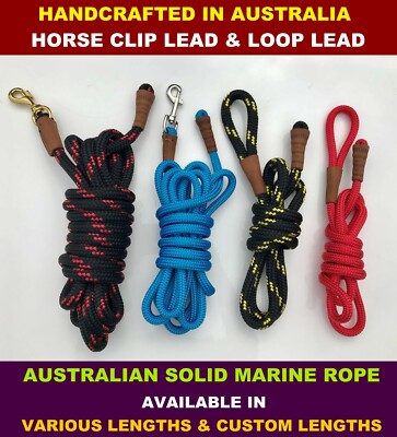 Horse Lead Rein Lunge Training Line Solid Soft Marine Rope Australian ...