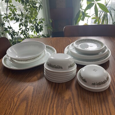 VTG Corelle Spring Blossom Crazy Daisy Plates Bowls Dinnerware By the ...