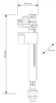SIAMP Compact 99B WC toilet Cistern Bottom entry inlet valve 1/2 inch ...