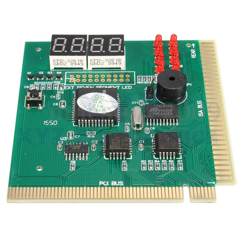 PC Motherboard Analysis Diagnostic Card 4-Digit LED PCI/ISA POST Code ...