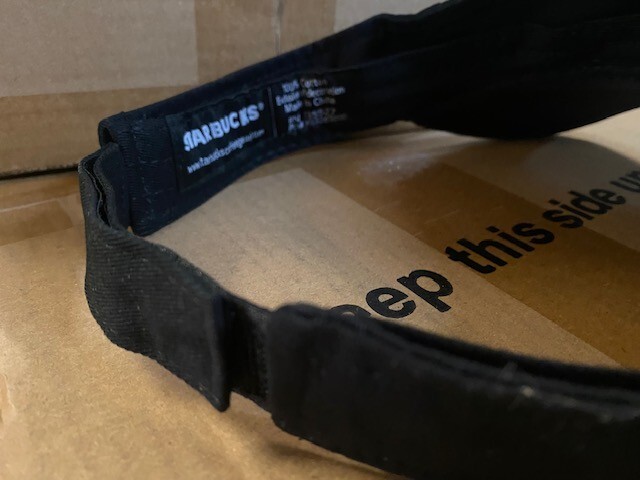 Starbucks Coffee Employee Uniform Gear Black Adjustable Strap Cap Visor ...