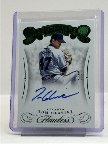 TOM GLAVINE 2018 FLAWLESS LEGENDARY SIGNATURES EMERALD BRAVES AUTO /3 ...
