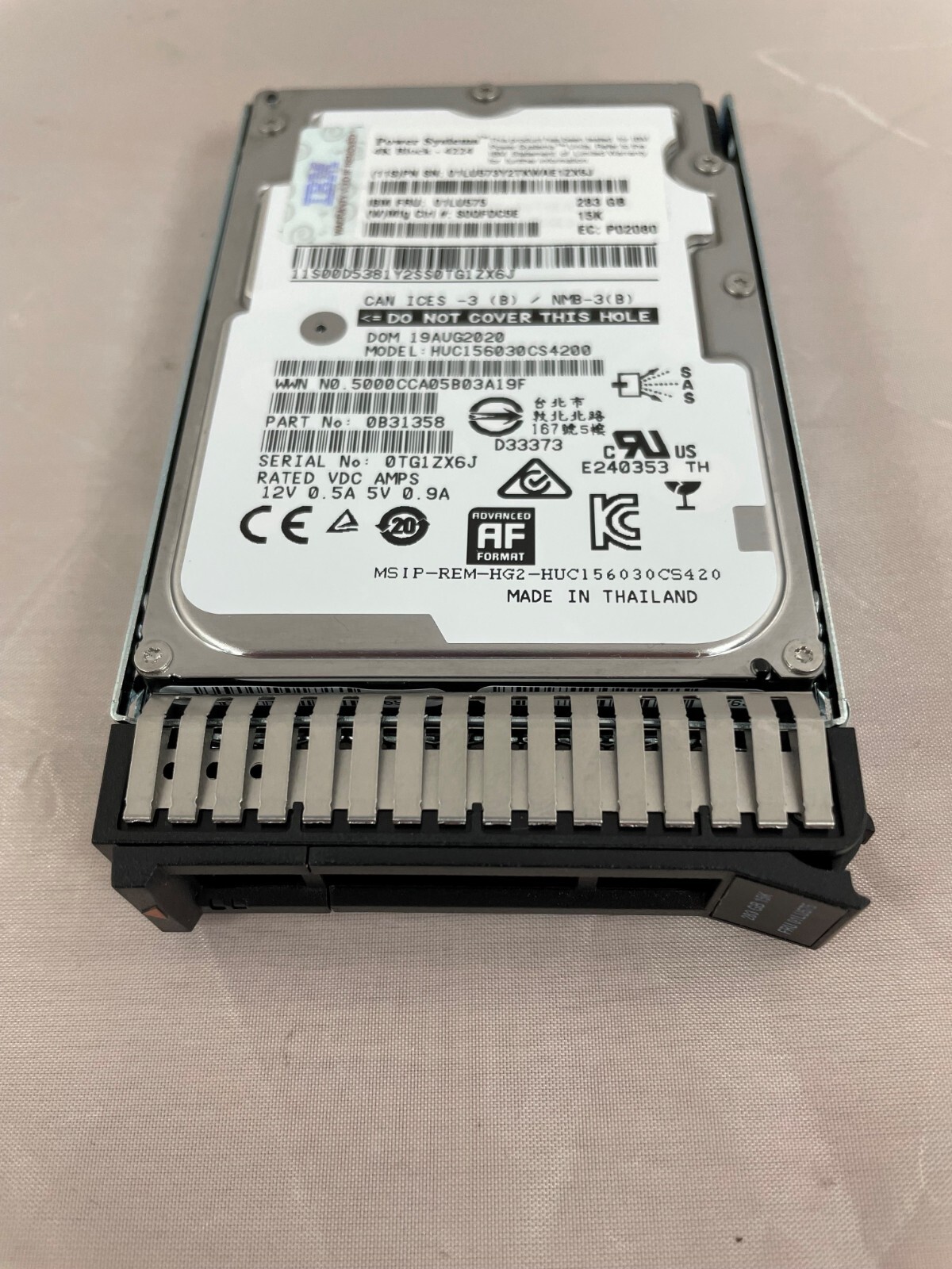 IBM ESNJ 283 GB 15K RPM SAS 4k SFF-3 HDD for IBM i 01LU575 01LU573 | eBay