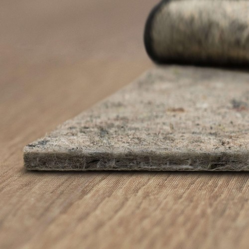 Dual Surface Rug Pad Utility Solid Grey Rug Pad, 1/4" Thick (2' x 16 ...