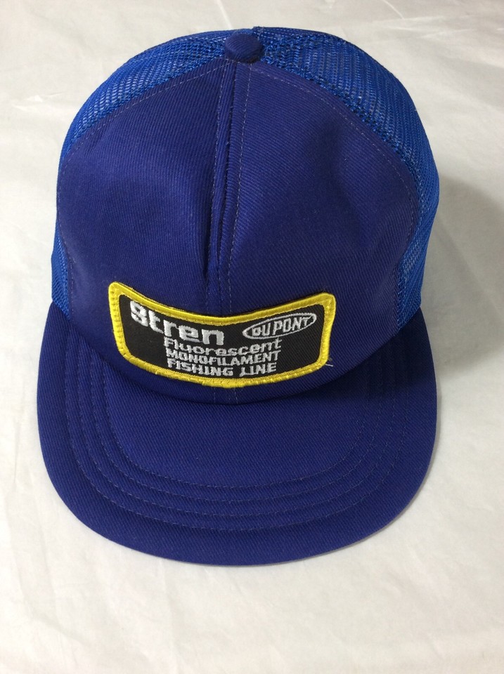 VTG DUPONT STREN Fishing Line Snapback Patch Hat Mesh Trucker Cap ...
