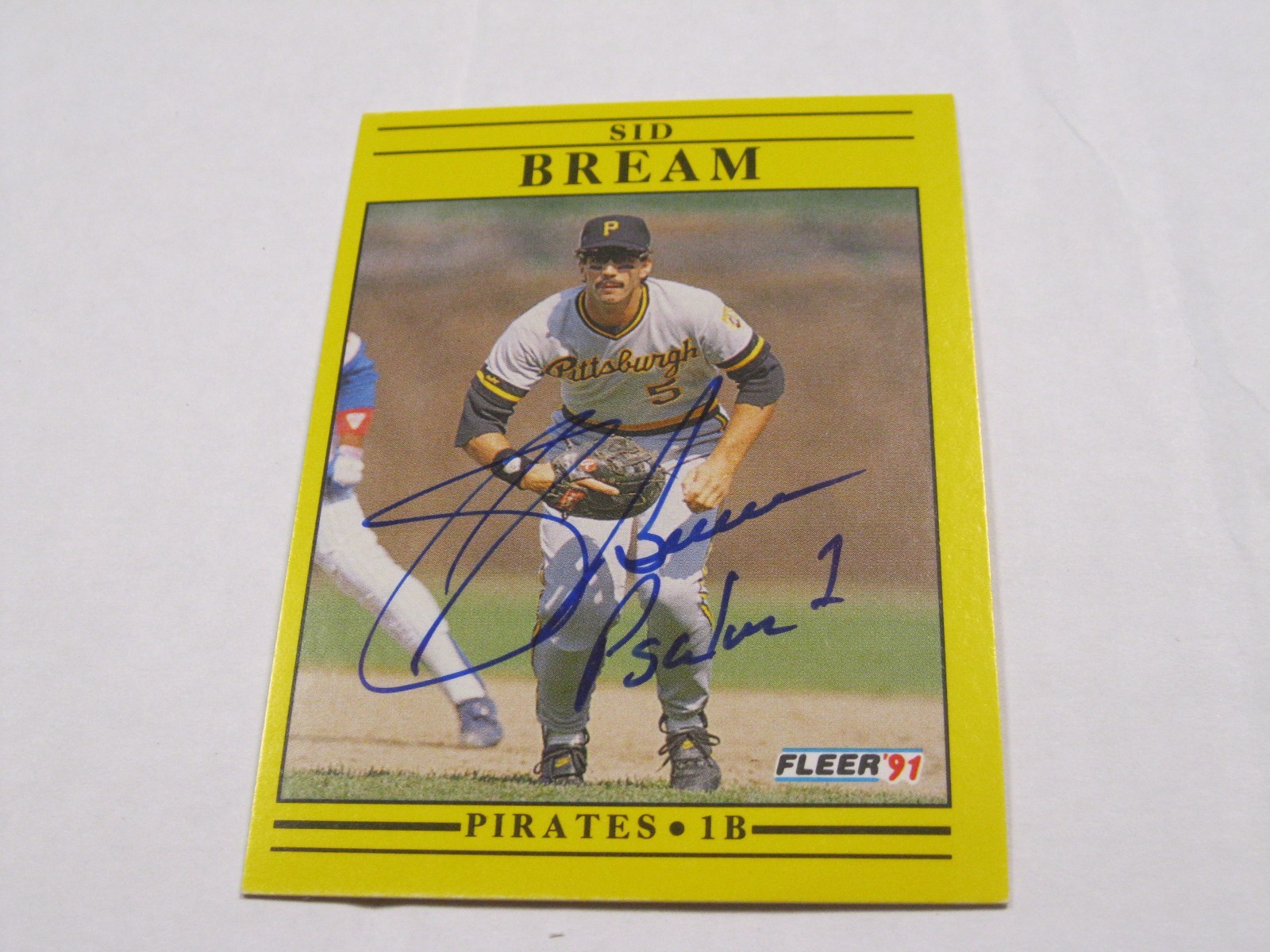 Sid Bream Fleer '91 Autographed Baseball Card | eBay