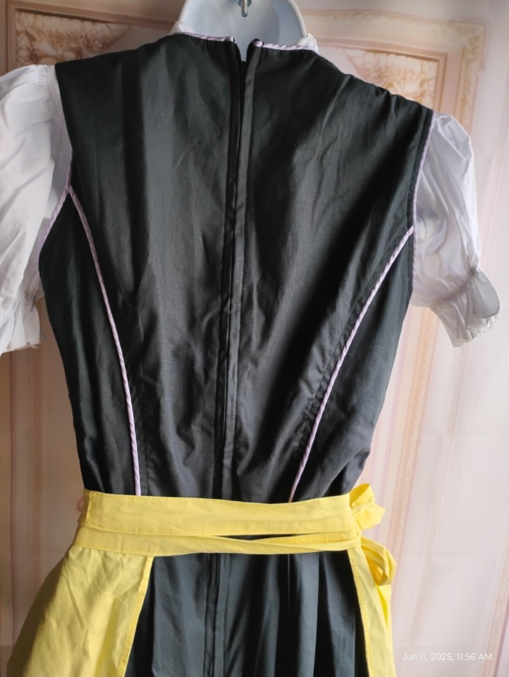 sz 4,NEW! Germany,Trachten,Oktoberfest,Dirndl Dress,3-pc,Black Yellow ...