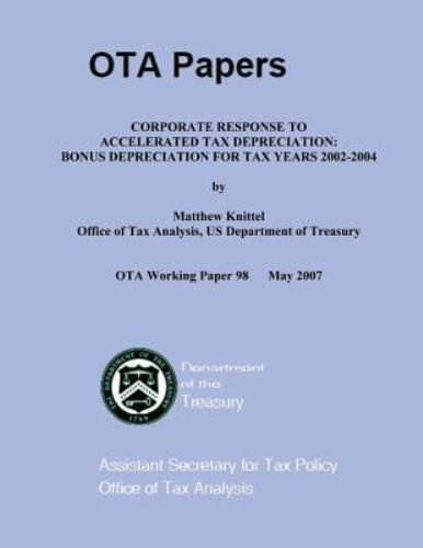 Coporate Response to Accelerated Tax Depreciation: Bonus Depreciation ...