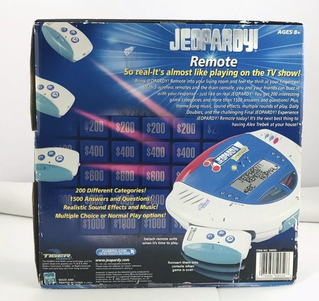 Tiger Games Jeopardy Remote Electronic Handheld Game Hasbro 2003 for ...