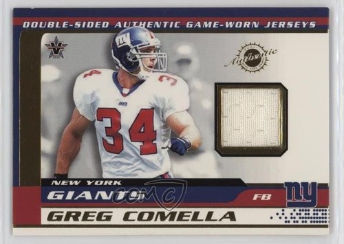 2001 Pacific Vanguard Double-Sided Jerseys Greg Comella William ...