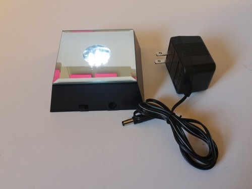 7 LED Square White Light Stand Base for Crystal, Glass, Art ...