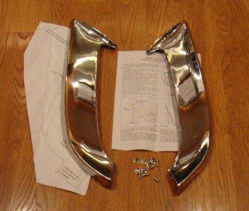 1955 CHEVY FRONT FENDER GRAVEL GUARDS STONE SHIELDS Pair | eBay