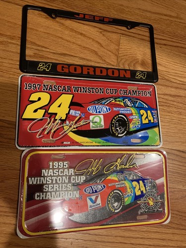 Jeff Gordon #24 Vintage Metal Embossed Vanity Novelty License Plate ...