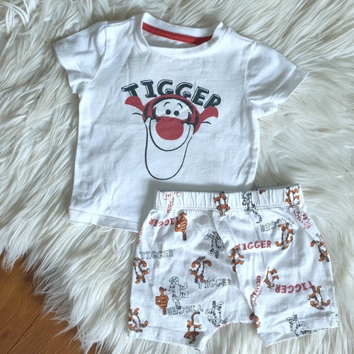 DISNEY - Size 00 (3-6m) unisex baby Winnie The Pooh Tigger summer ...