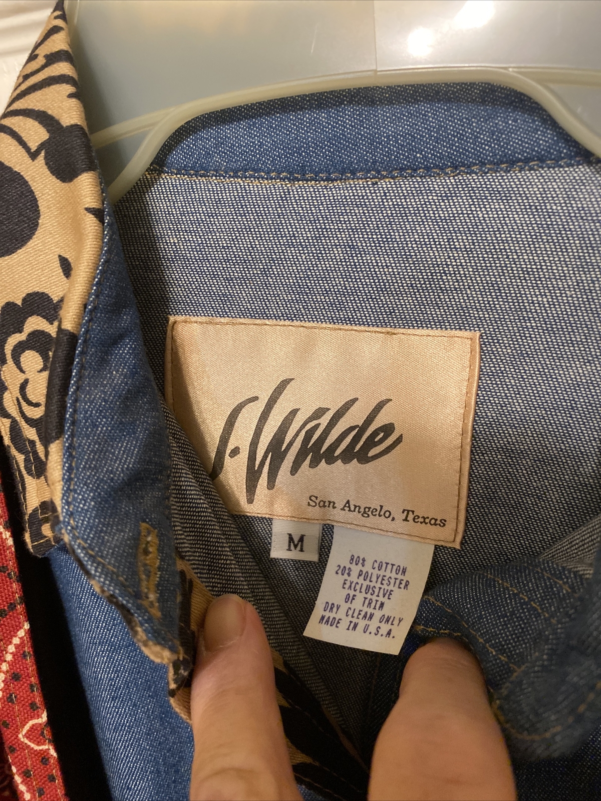 Vintage J.Wilde Designer Western Shirt Dress Size Med… - Gem