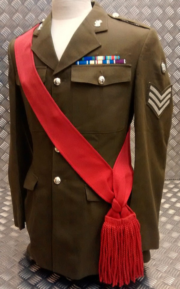 Red Shoulder Sash Sergeants Ceremonial & Parade British Army Scarlet ...