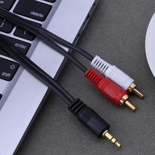 3.5mm 2RCA Audio Video Cable Universal Adapter Cord for Audio DVD (1.5m ...