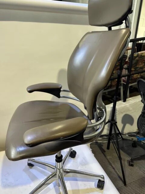 HumanScale Freedom High Back Office Chair in Brown Leather Finish | eBay