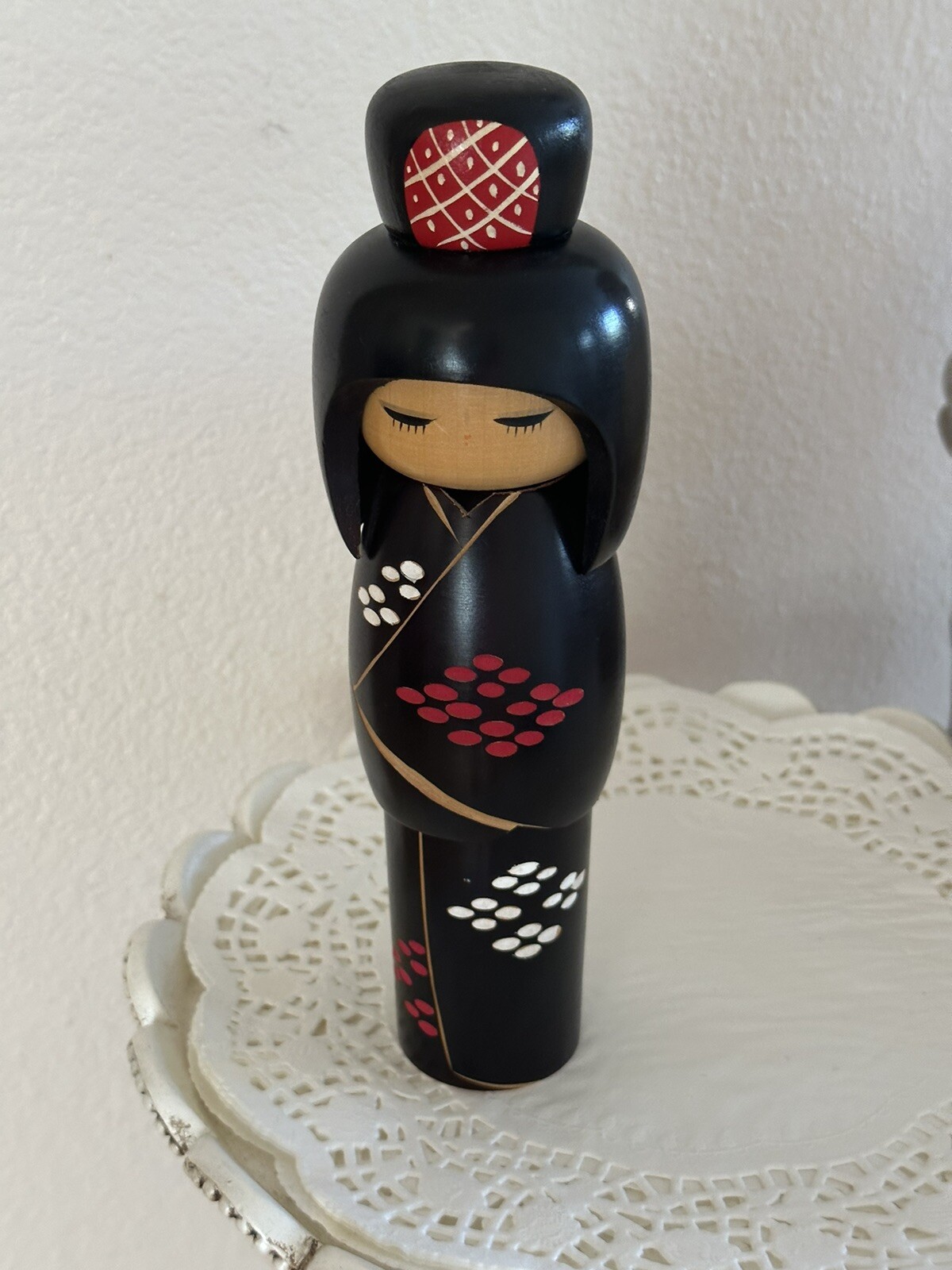 Kokeshi Doll Japanese Wooden Asian Art Hand Painted Hand Crafted Large ...