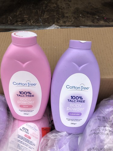 280G COTTON TREE BODY POWDER 100% TALC FREE FOR SOFT SKIN ROSE ...
