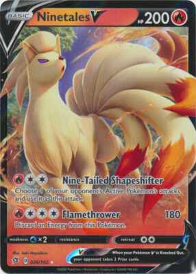Ninetales V - 026/192 Ultra Rare Rebel Clash NM Pokemon TCG | eBay