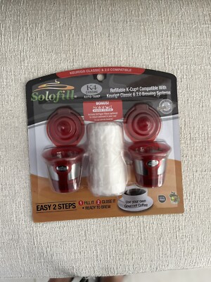 Solofill K4 Chrome Refillable K-Cup Brewing Pod with Paper Filters NEW ...