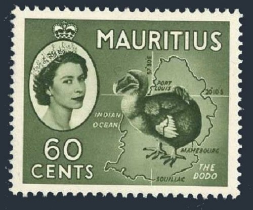 Mauritius 261,MNH.Michel 253. Map and Dodo,1954. | eBay