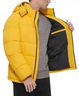 Club Room Men's Stretch Hooded Puffer Jacket- Yellow Sz M | eBay