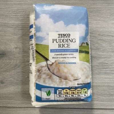 2X Tesco Pudding Rice 500G for Pudding Dessert Sweets Vegan | eBay UK